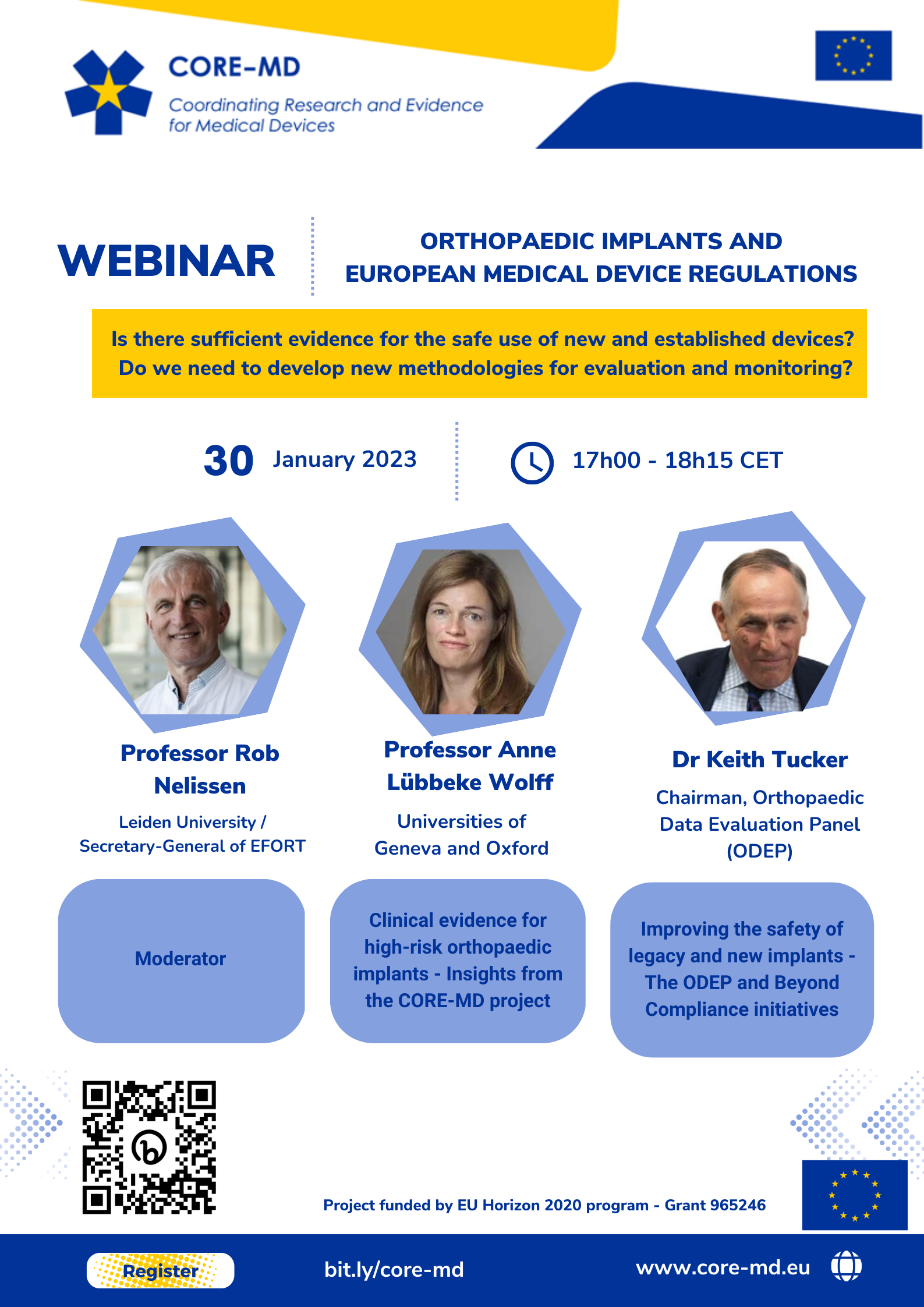 First CORE-MD webinar: Orthopaedic implants and European Medical Device ...